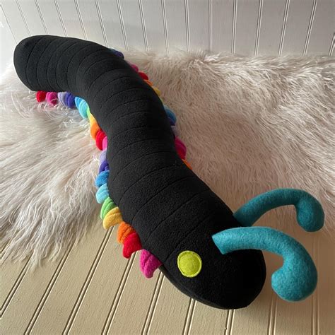 Giant Rainbow Millipede Plush Millipede Toy Plush Bug Plush Insect