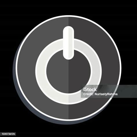 아이콘 전원 버튼 에어컨 기호와 관련이 있습니다 광택 스타일 심플한 디자인 편집 가능 간단한 그림 0명에 대한 스톡 벡터 아트