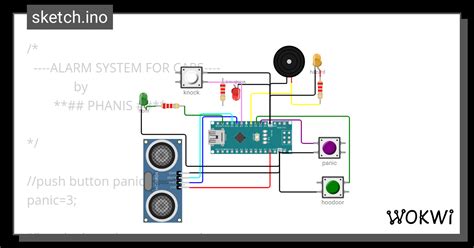 CAR ALARM Wokwi ESP STM Arduino Simulator
