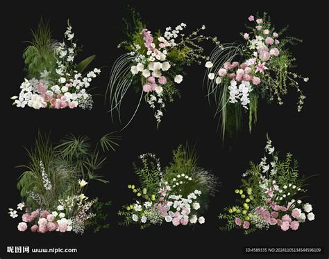 白粉绿 花艺设计图psd分层素材psd分层素材设计图库昵图网