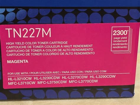 Brother Genuine Tn227m High Yield Toner Cartridge Replacement Magenta