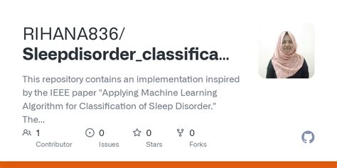 github rihana836 sleepdisorder classification this repository