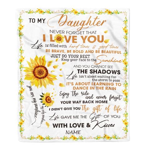 Personalized To My Daughter Blanket From Mom Dad I Love You White