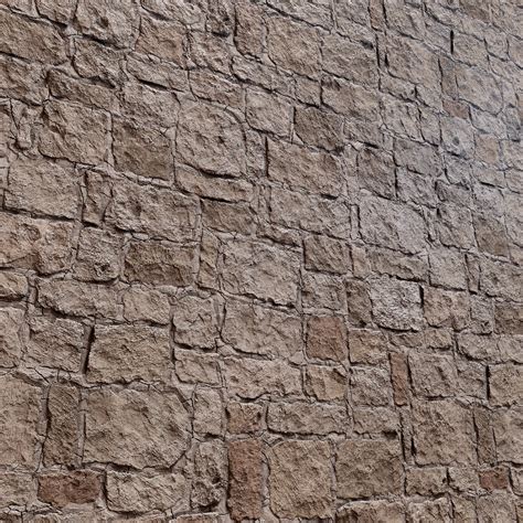 Rough Beige Stone Wall Pbr Texture