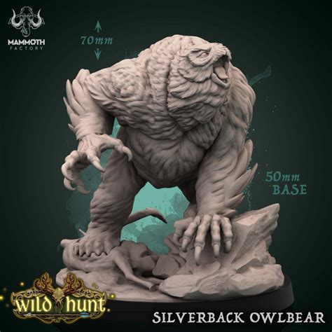 3d Printable Silverback Owlbear Pack By Mammoth Factory