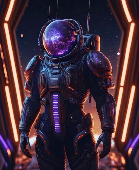Premium Ai Image Space Warrior