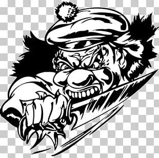 Black And White Visual Arts Evil Clown Png Clipart Art Black And