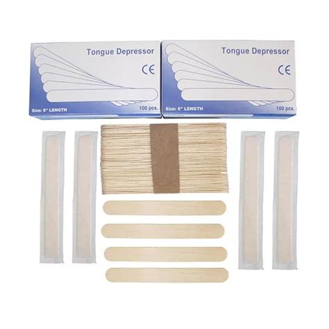 Medical Sterilize Wooden Tongue Depressors Stick Disposable Wooden