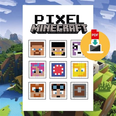 Minecraft Creeper Pixel Art Grid