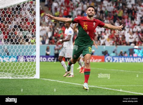 Goncalo Ramos Of Portugal Celebrates After Scoring The Teams Fifth