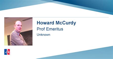 Faculty Profile Howard Mccurdy School Of Public Affairs American