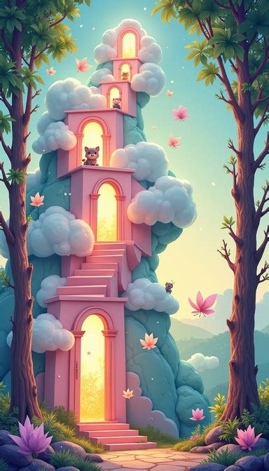 Free Magical Cloud Tower Image Magical Tower Fantasy Download At