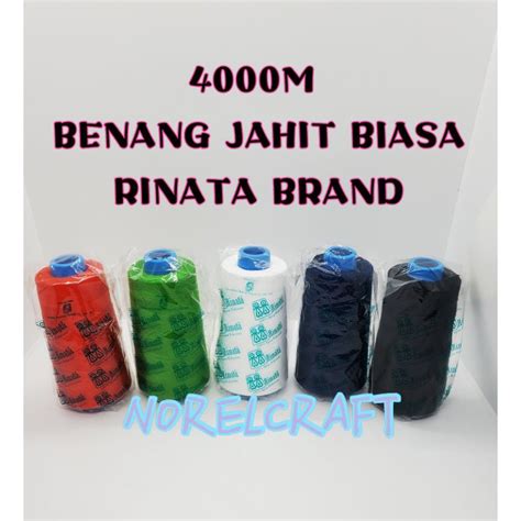 4000m Rinata Brand Sewing Thread Benang Jahit Biasa Benang Jahit Rinata Benang Jahit Biasa