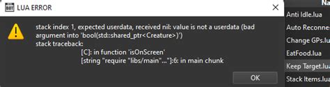 request script lua scripts otclientbot