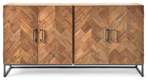 Wooden Herringbone Sideboard Rivi√®ra Maison Tribeca Transitional