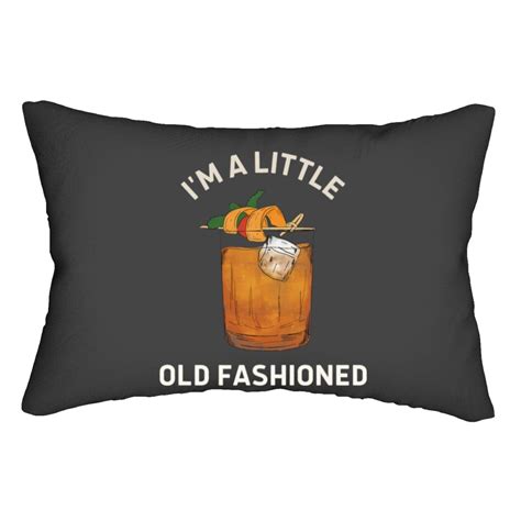 Old Fashioned Cocktail Booze Mixology Funny Pun Meme Lumbar Pillows