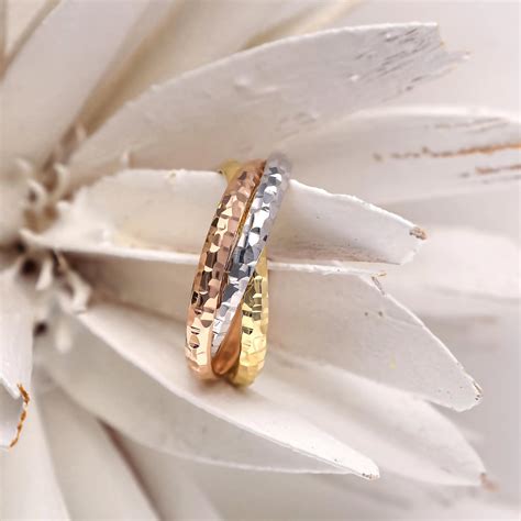 Anello Donna Tre Ori Intrecciati Forme Di Lucchetta