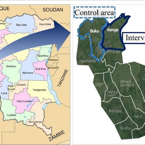 Map Of Intervention And Control Site Kenge And Boko Cities In Kwango