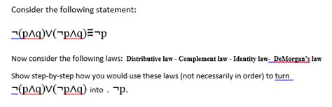 Solved Consider The Following Statement Now Consider The