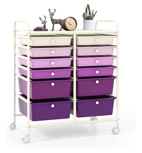 12 Drawer Rolling Storage Cart Art Cart Organizer On Wheels Mobile