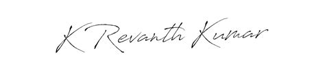 89 K Revanth Kumar Name Signature Style Ideas Latest E Signature