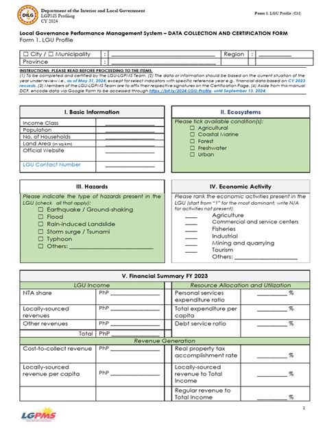 Lgpms Data Capture Form P3 Pdf