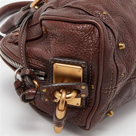 Chloe Burgundy Leather Paddington Bag For Sale At 1stdibs