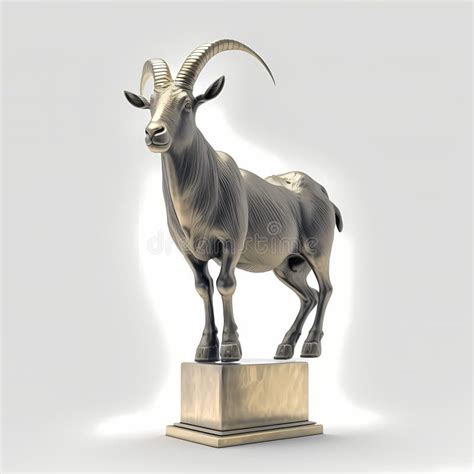 Goat Winner Trophy Generative Ai Stock Illustration Illustration Of