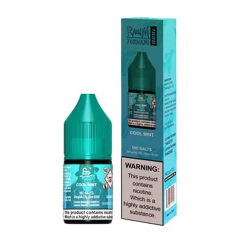 Cool Mint 10ml Nic Salt R And M Tornado 7000 E Cig Clouds
