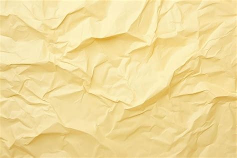 Premium Photo Light Yellow Crumpled Paper Background Texture
