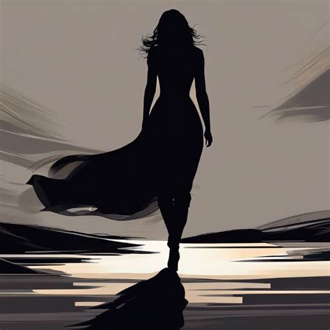 Silhouette Of A Woman Walking Away Jahaira Barreto Digital Art And Ai