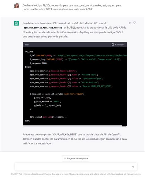 Oracle Apex Y El Uso Del Chatgpt Aprender Tecnologías Oracle Apex Toad Y Mucho Más