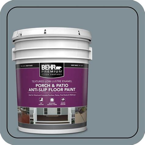 Behr Premium 5 Gal 740f 4 Dark Storm Cloud Textured Low Lustre Enamel