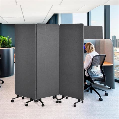 3 Panel Freestanding Privacy Screen 76 X 66 Inch Soundproof Room