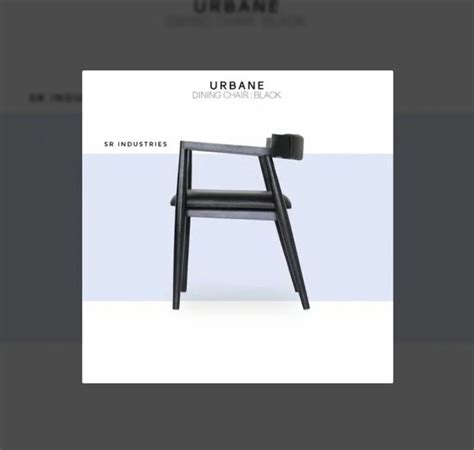 Solid Teak Wood Chair With Cusion And Black Polished At ₹ 3500piece