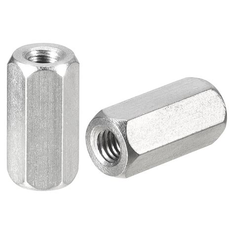 M4 X 07 Pitch 15mm Length Coupling Nuts 5 Pack 304 Stainless Steel Metric Hex Rod Coupling