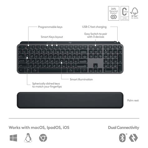 Buy Logitech MX KEYS S Rechargeable Wireless Keyboard Mouse Combo Fast Fluid Precise Typing
