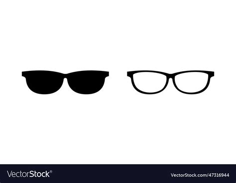 Glasses Icon Set Icon Royalty Free Vector Image