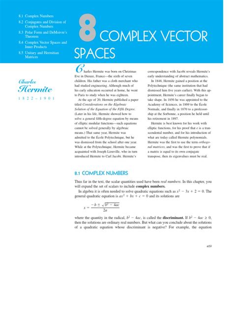 Chapter 8 Complex Numbers Pdf Complex Number Matrix Mathematics