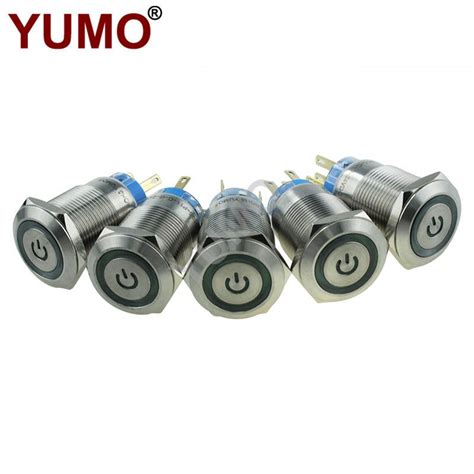 19mm Red Power Symbol Push Button Switch Ip67 Momentary Type China