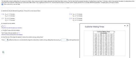 Solved A Identify The Null And Alternative Hypotheses