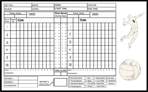 Volleyball Scorebook High School And Middle School Volleyball Score