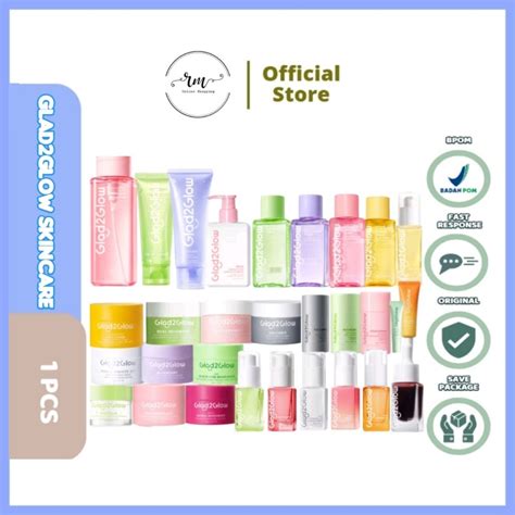 Jual Rm Shop • Glad2glow Skincare Set Toner Serum Moisturizer