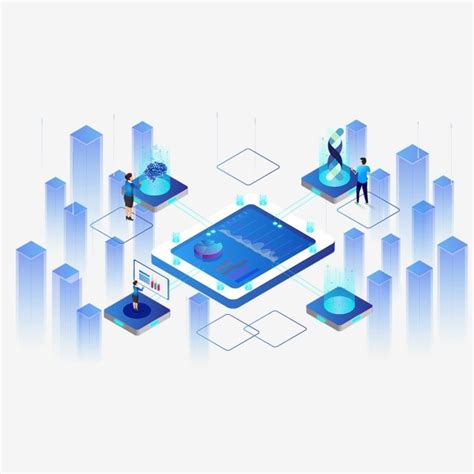 Cloud Internet Technology Vector Hd Png Images 2 5d Blue Internet