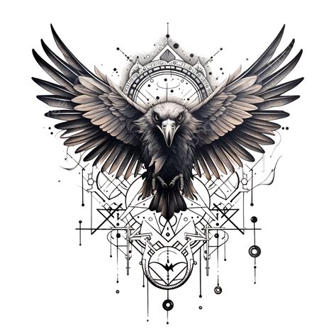 Flying Raven Drawing