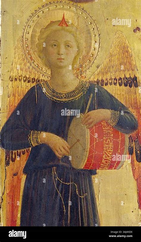 Detail Of An Angel Playing A Drum From Fra Angelicos Linaivoli
