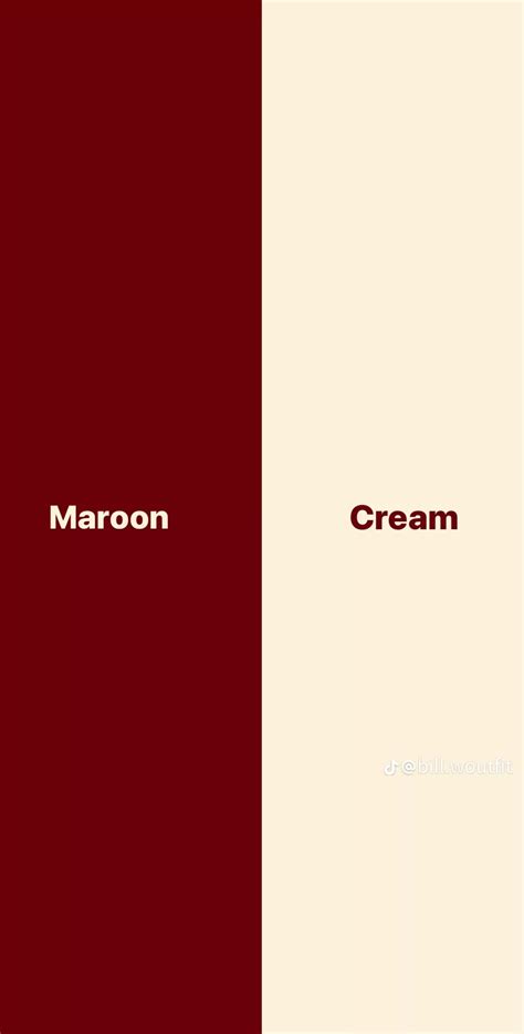 Maroon And Cream Color Scheme