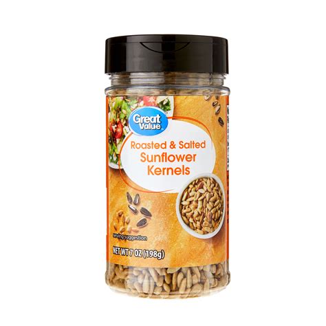 Great Value Roasted And Salted Sunflower Kernels 7 Oz