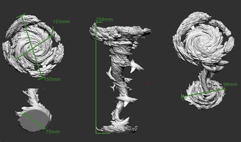 Sharknado Sharklone Shark Tornado 3d Printed Dungeons And Dragons Etsy