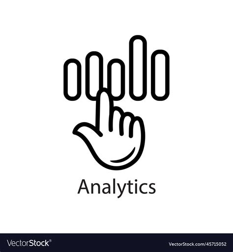 Analytics Outline Icon Design Data S Royalty Free Vector